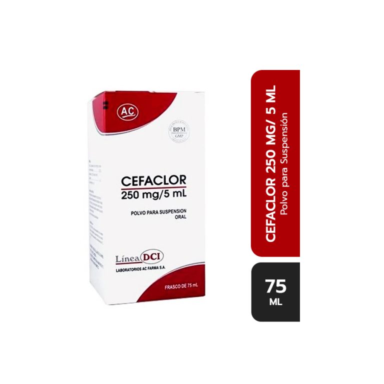 Cefaclor 250mg/5ml Polvo Para Suspensión Oral - Frasco 75 ML - Boticas ...