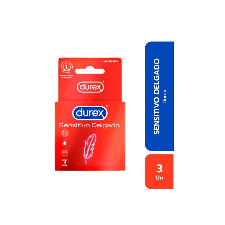 Preservativos Durex Sensitivo Delgado - Caja 3 UN - Boticas Hogar y Salud