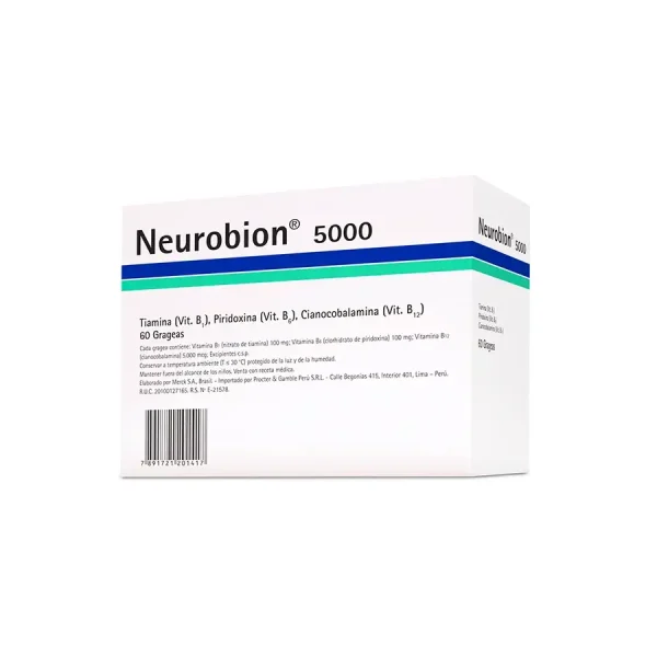 Neurobion 5000 Grageas – Boticas Hogar y Salud