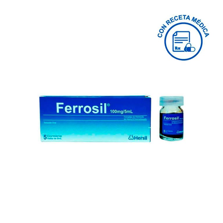 Ferrosil Ampolla Bebible - Caja 5 Ampollas - Boticas Hogar y Salud