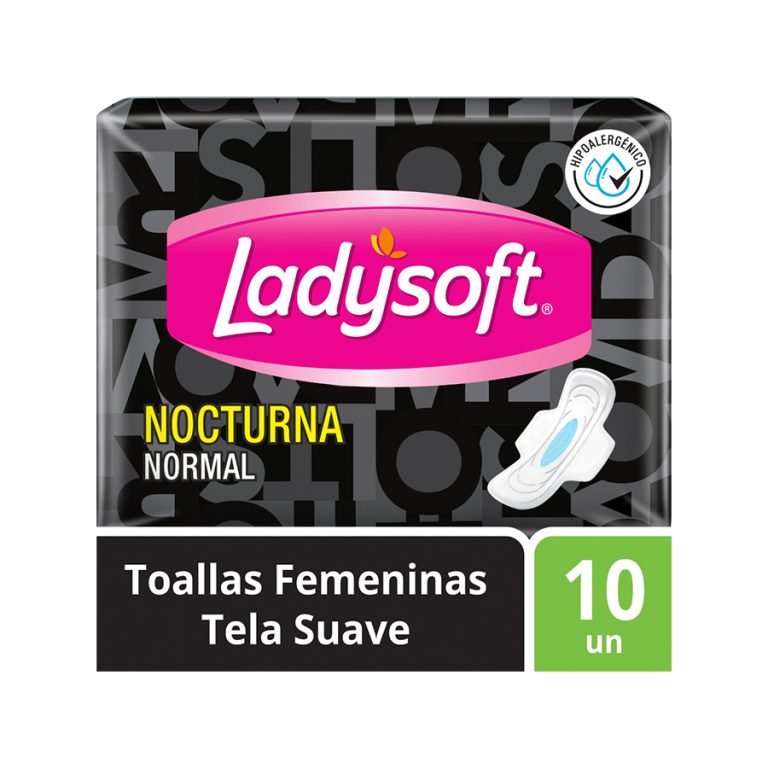 Toallas Higiénicas Nocturnas Ladysoft Tela Suave - Bolsa 10 UN - Boticas Hogar y Salud