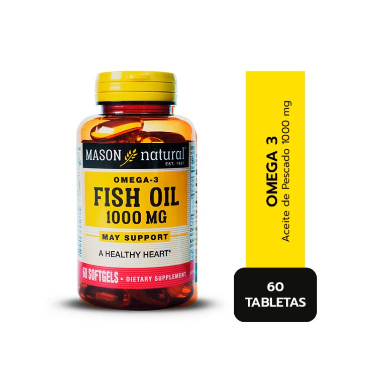Mason Omega 3 Fish Oil 1000mg Capsulas Blandas - Frasco 60 UN - Boticas ...