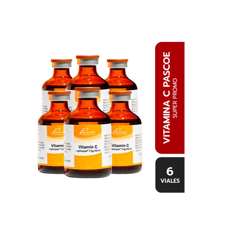 Vitamina C Pascoe 7.5g/50ml Solución Inyectable - Pack x 6 Viales a solo S/71.00 c/u - Boticas ...