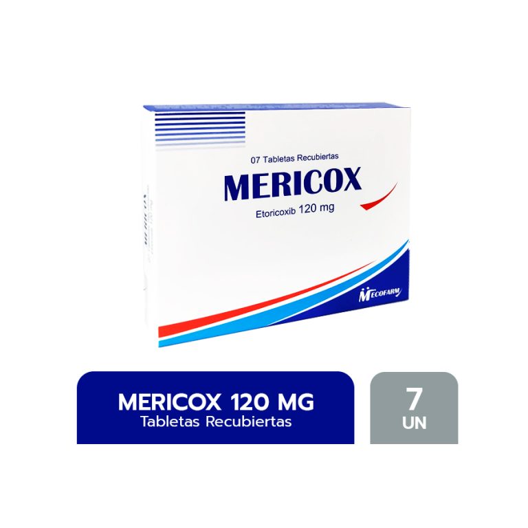 Mericox 120mg Tabletas Recubiertas - Caja 7 Un - Boticas Hogar y Salud