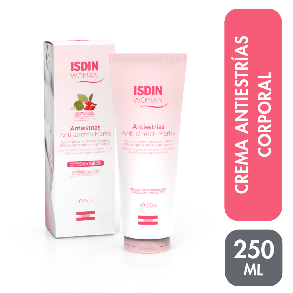 Crema Antiestrías Corporal Isdin Woman - Tubo 250 ML - Boticas Hogar y ...