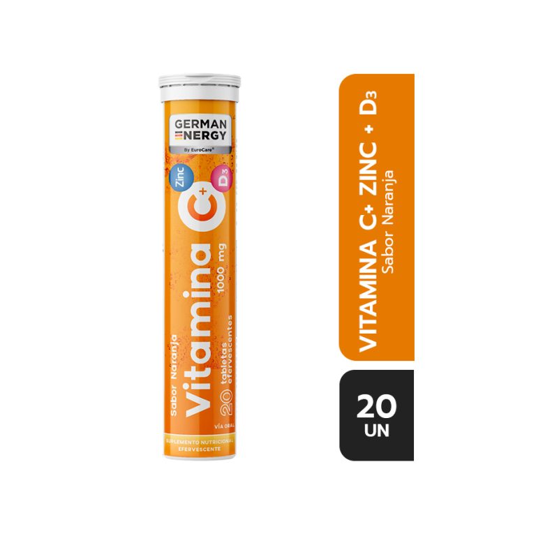 Vitamina C + Zinc + D3 Tableta Efervecente - Tubo 20 Un - Boticas Hogar ...
