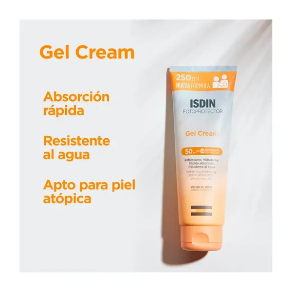 Fotoprotector ISDIN Gel Cream SPF 50 - Tubo 250 ML - Boticas Hogar y Salud