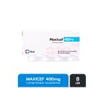 Maxicef 400 Mg Comprimidos recubiertos - Caja 8 Un - Boticas Hogar y Salud