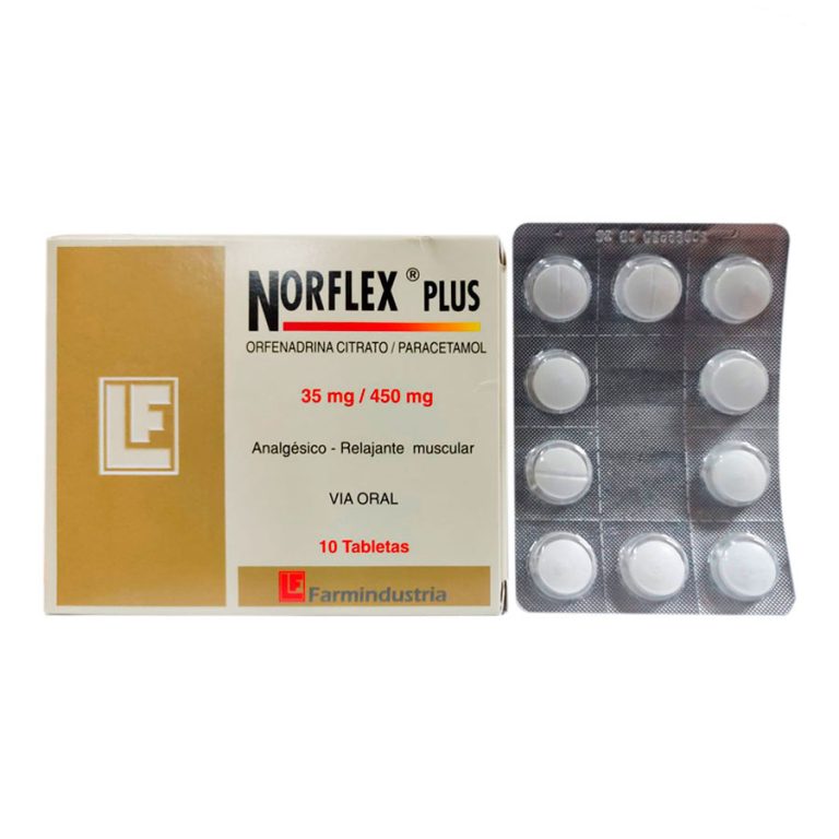 Norflex Plus 35 Mg- 450 Mg Tabletas - Caja 10 Un - Boticas Hogar y Salud