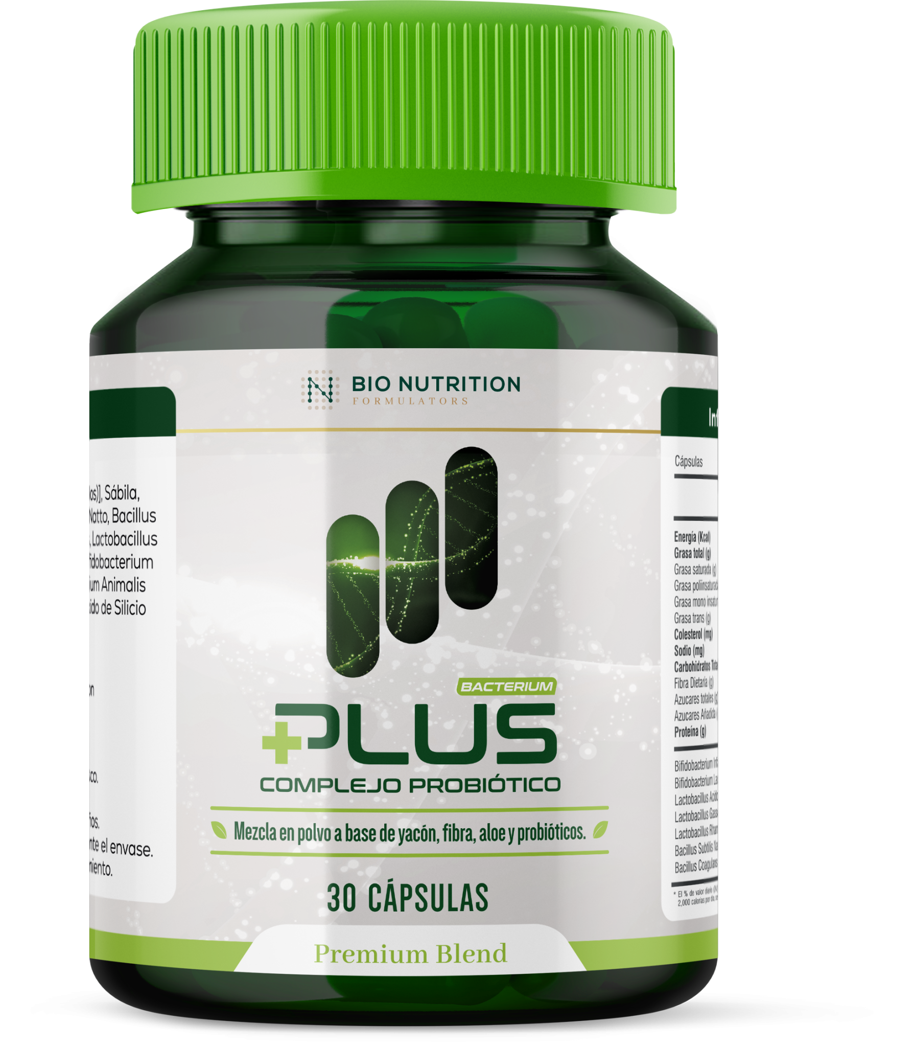 Bacterium Plus Complejo Probiótico cápsulas - Frasco 30 UN - Boticas ...